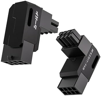EZDIY-FAB Shield Series 8-Pin PCIe GPU Power Adapter,90-Degree Angled ...