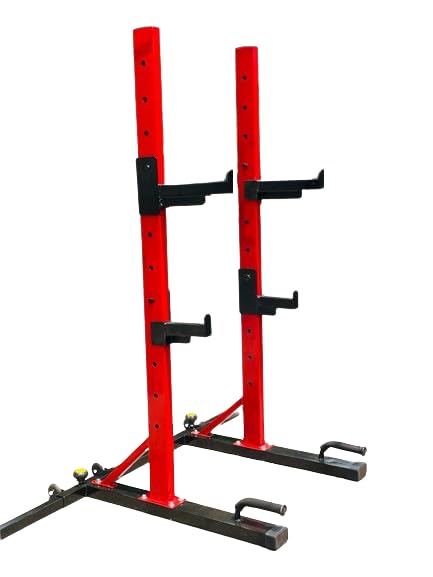 Body Maxx Heavy Duty Adjustable Squat Rack, Barbell Rack For Weight ...