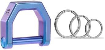 Amazon.com: MecArmy Titanium D-Ring Keychain + 3-Pack Round Split Rings ...