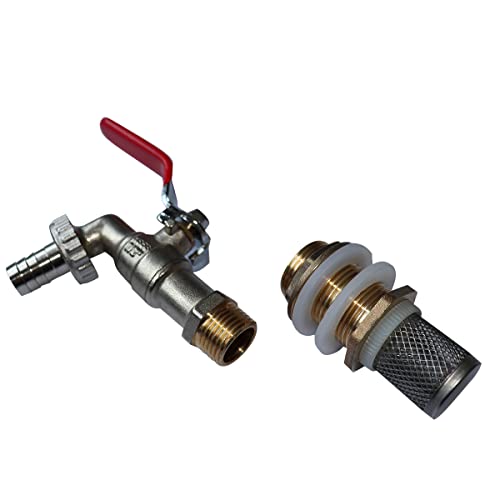 MACHSWON IBC Water Tank Tap 1/2″ IBC Tank Adapter Garden Hose Thread ...