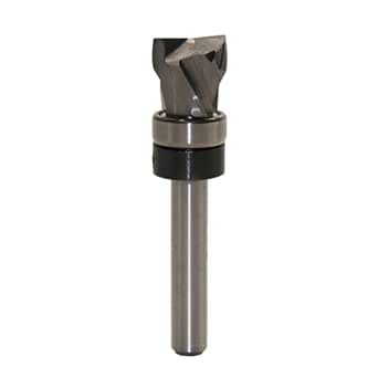 Carbide-Tipped Shallow Compression Router Bit 1/4" Shank, Top-Bearing ...