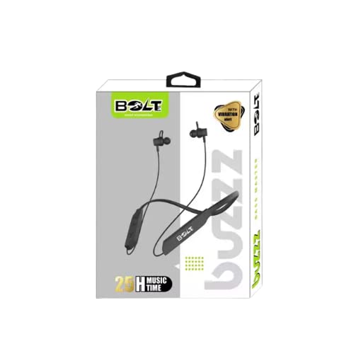 BOLTE BNB-15 Wireless/Bluetooth Neckband BuzZz, 25H Music time, Comes ...