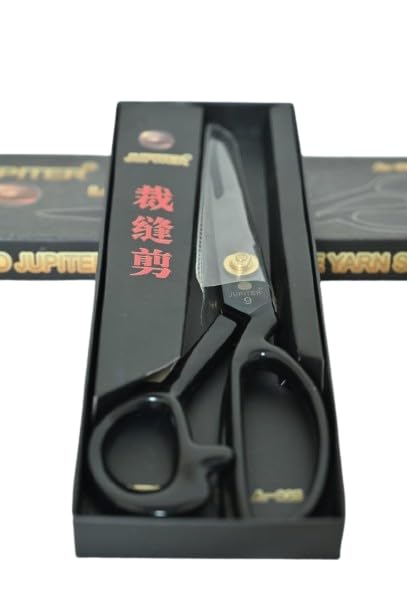 JUPITER Tailor Scissor Black Color Premium Professional Scissor with Rubber Handle Grip Used for ...