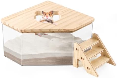 Lucxhcky Hamster Sand Bath Box Container, Hamster Bath Sand Gerbil Sand ...