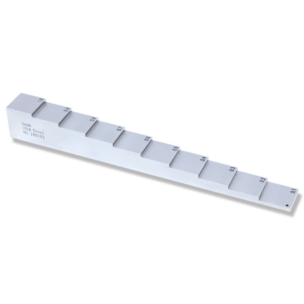 Thickness Gauge Tester 8-Step Ultrasonic Calibration Block - Steel ...