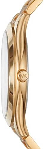 Amazon.com: Michael Kors Women's Slim Runway Gold-Tone Watch MK3493 ...