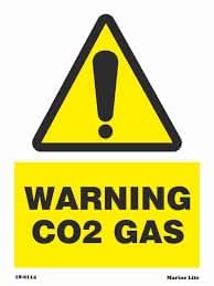 Safety Message Boards & Sign Foam Board | Warning-Co2 Gas | 254 Mm X ...