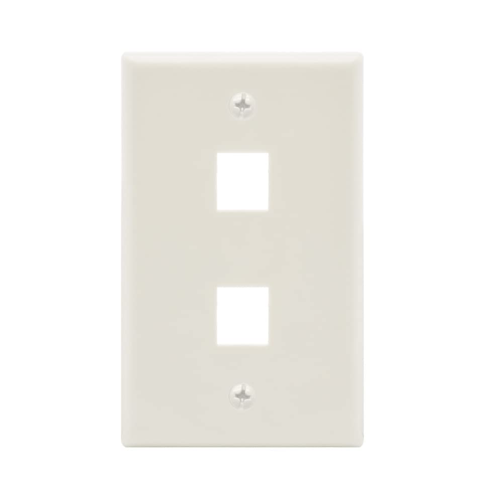 Amazon.com: AEONS 2-Port Keystone Jack wall plate Smooth Face 10-Pack ...