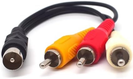 Amazon.com: ELNONE 18CM/0.6FT Short TV Male Plug to 3 x RCA Male Jack ...