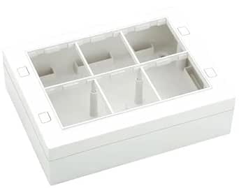 Wall-Mount Modular Gang Box, 12 Module, Glossy Premium, Brass Nuts ...