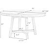 Amazon.com - FIVEGIVEN Farmhouse Dining Table for Kitchen 58x42 Inch ...
