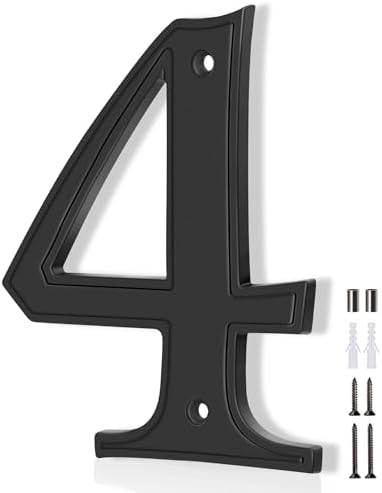 Amazon.com: House Numbers 4, Emotionlite House Address Numbers, Black ...