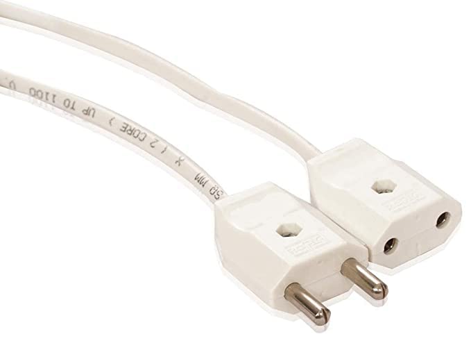 Polycarbonate 2 Pin Male Female Adapter Plug Male to Female 2 Pin Top ...
