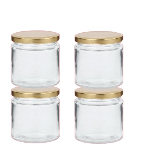 Buy PUFF SMART Glass jar Container, Food Safe, Airtight, Golden Metal ...