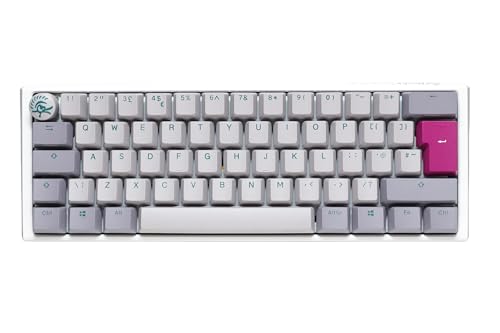 Ducky One3 Mist Mini Ergo Clear Cherry MX Switch Mechanical Keyboard ...