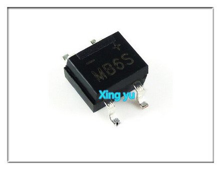 Generic 500pcs SMD MB6S 0.5A 600V Single Phases Diode Rectifier Bridge ...