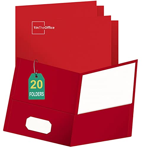 Snapklik.com : Red Pocket Folders, 2 Pocket Presentation Folders ...