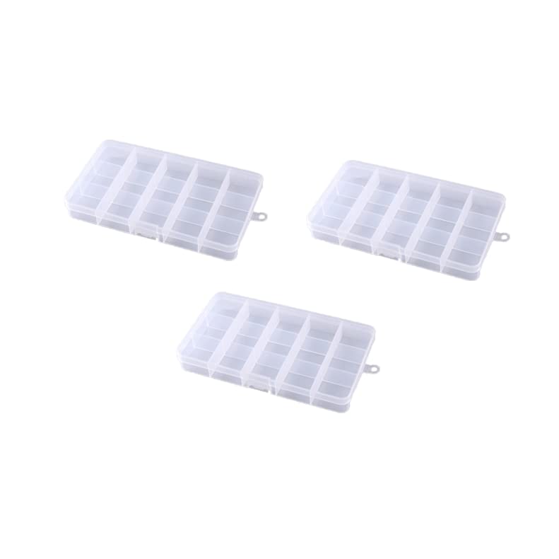 Amazon.com: Transparent Plastic Grid Box Storage Organizer,Adjustable ...