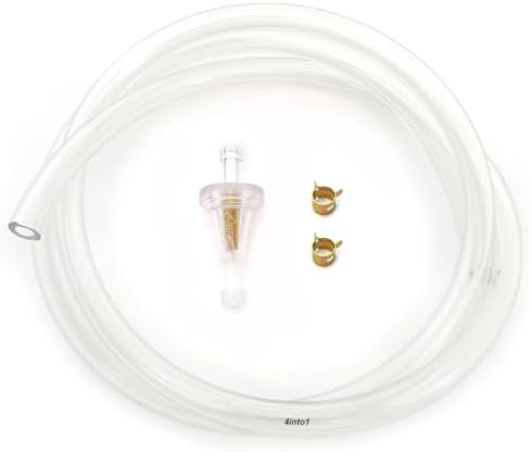 Amazon.com: 5 Feet 1/4" 6mm Clear Motorcycle Fuel Line Kit With Clear ...