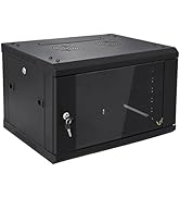 Amazon.com: 6U Wall Mount Server Cabinet Network Rack Enclosure Locking Glass Door by NETECABLE ...