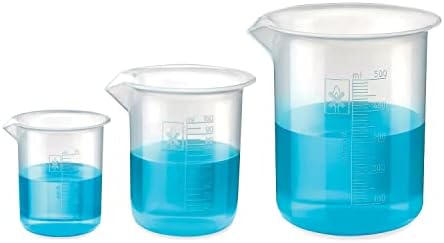 Bello Polypropylene Plastic Beaker 25ml, 100ml, 500ml with Graduation ...