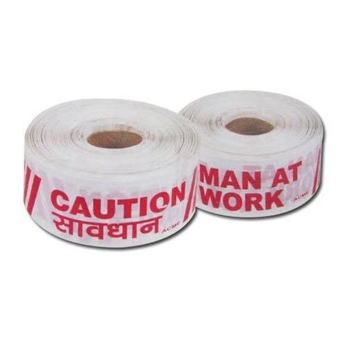 ARNICK Caution Tape"3 Inches x 150 Mtr" (Pack of 1) White & Red PVC ...