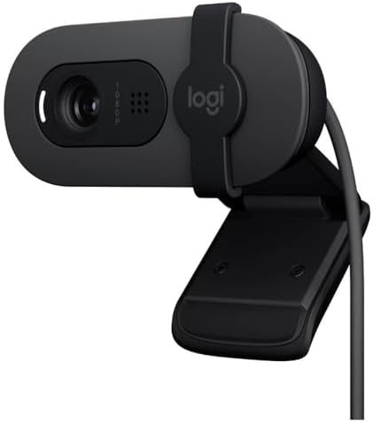 Logitech Brio 100 Full HD 1080p Webcam with Privacy Cover Microphone ...