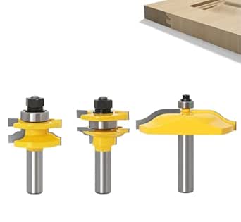 APLUS 3Pcs Ogee Rail & Ogee Raised Panel Router Bit Set [ 1/2-Inch ...