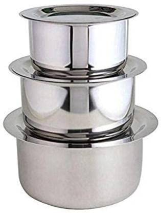 Buy Honey's LOVE Patila/Bhagona/Tapeli/Handi Stainless Steel Tope with ...