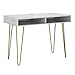 Novogratz Athena Computer Desk with Storage, White Marble : Amazon.ca ...