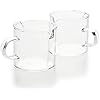 Amazon.com | BCnmviku Shot Glasses Espresso Parts Double Spouts Milk Cup Clear Glass (Clear ...