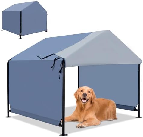Amazon.com: ShelterLogic 4' Outdoor Pet Shade, Versatile Pet Canopy ...
