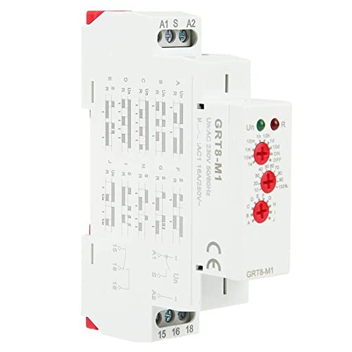 TKSE Time Delay Relay, GRT8-M1 Rail Mounted Small Multifunction Time ...