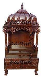 Teak Wood Foldable Temple for Home (Sagavan Pooja Mandir) : Amazon.in ...