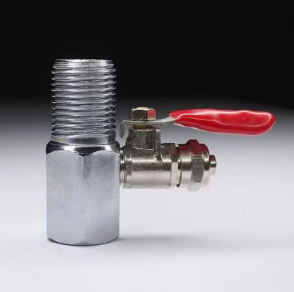 1/2” Brass Nipple + 3/8” Brass Inlet Ball Valve for 3/8 inch Pipe ...