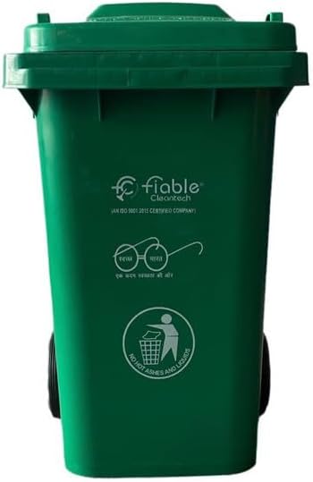 ARISTO Plastic Manual-Lift Garbage Waste Dustbin with Wheel 120 L ...