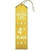 Amazon.com: RibbonsNow Cross Country 4th Place Ribbons – 25 Yellow ...