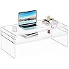 Amazon.com: solaround Acrylic Coffee Table for Living Room Clear ...