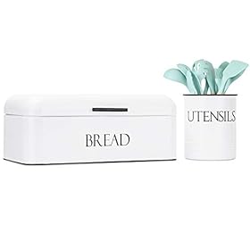 Shop for Extra Large White Farmhouse Bread Box for Kitchen Countertop ...