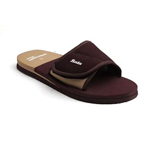 Buy BATA Ortho Comfit Slide with soft cushion for men(Brown-8UK) at ...