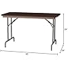 Amazon.com: Alera FT724824MY Wood Look Folding Table, 48w x 24d x 29h ...