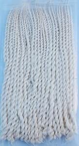 Zeniso® White Twisted Cotton Diya Batti Rui Batti for Pooja - 5 Inch ...