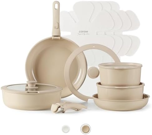 Amazon.com: CAROTE Pots and Pans Set, Nonstick Cookware Set Detachable ...