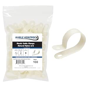 Kable Kontrol Nylon Cable Clamps – 1/4” Diameter – 100 Pcs/Pack ...