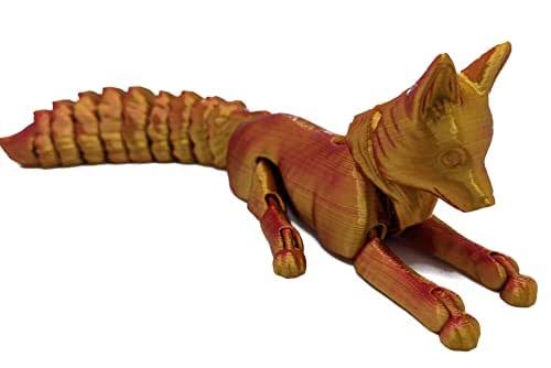 Amazon.com: 3D Printed Fox, Made to Order Articulated Fidget Poseable ...
