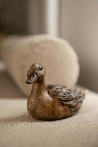 Amazon.com: 6.10" Decorative Wood Duck Figurine - Handcrafted Bird Art ...