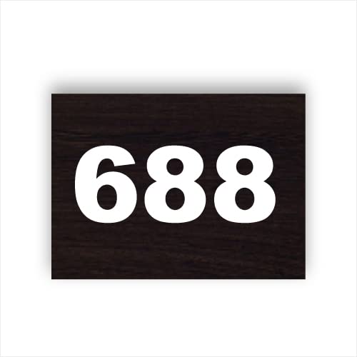 Number - 688, Wooden Number Plate, 18mm Thickness Wood Board,Wood Board ...