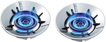 Qwid Round Gas Stove Silver Burner Stand/Gas Saver Jali Ring Fire ...
