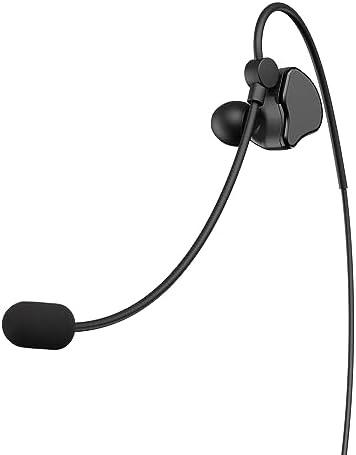 Amazon.com: Maxquall Referee Headset Earphone with Mic Professional 1pc ...