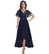 FEOLATE Women High Low Mother of The Bride Dresses for Wedding Tea ...